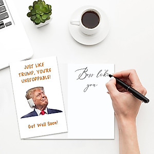 ATTLVV Trump Get Well Soon Card Funny Get Well Gifts for Men Women,Naughty Get Well Soon Gifts After Surgery,Humor Speedy Surgery Recovery Card for Him Her Friends