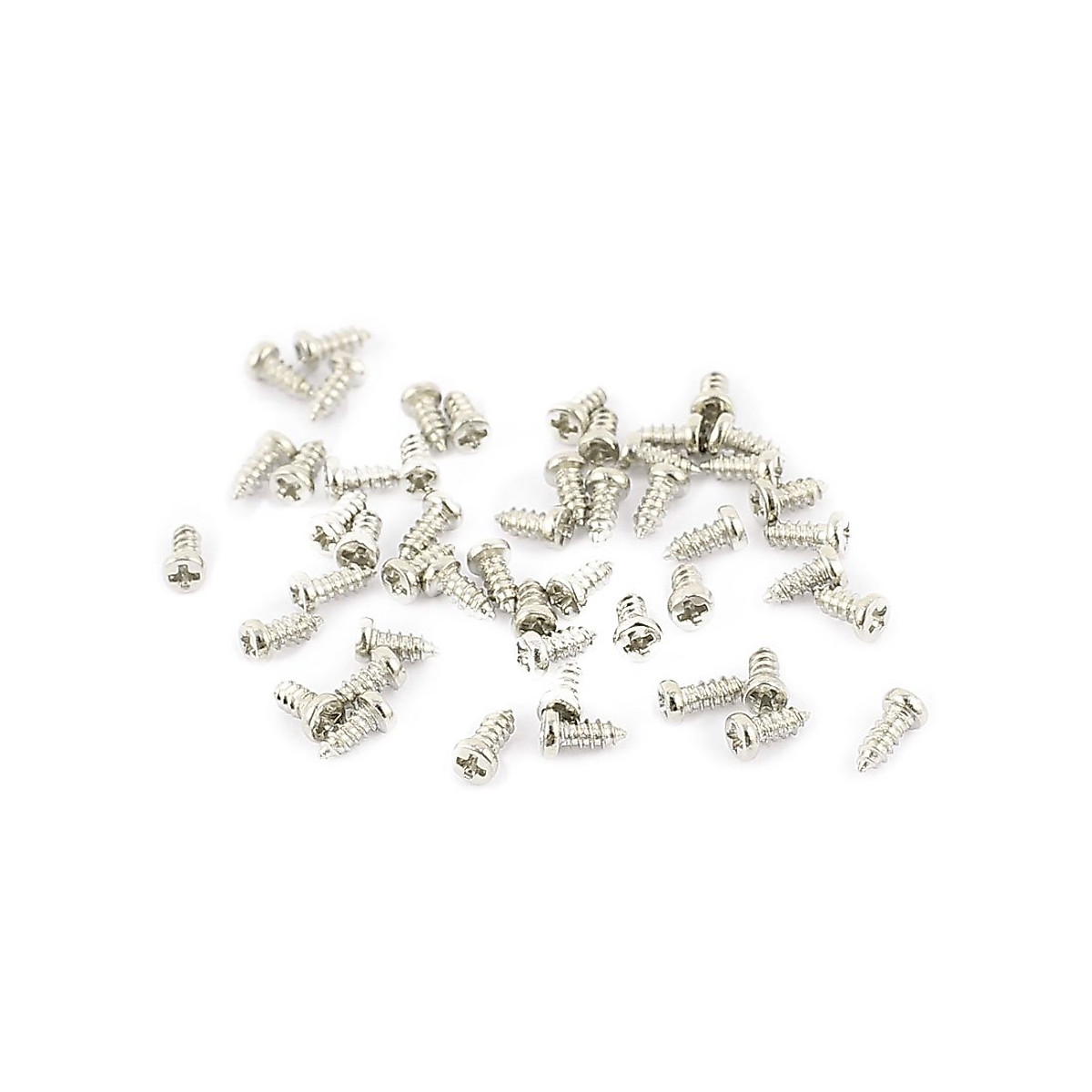 uxcell 50 Pcs M1.2 x 3mm Stainless Steel Phillips Round Head Self Tapping Screws Bolts