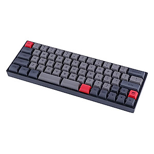 EPOMAKER SK66 60% Keys Wired Gateron Optical Mechanical Gaming Keyboard with RGB Backlight and PBT Heat Sublimation Keycaps (Gateron Optical Red, Grey Black)