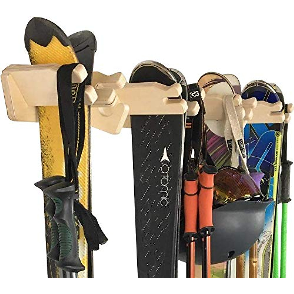 Pro Board Racks The Apres Vertical Ski Storage Rack (Holds 4 Sets of Skis)
