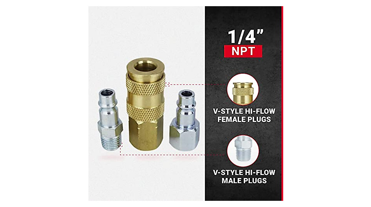 Milton S-217 V Style Coupler Kit - 6 Piece Set