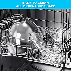 Stainless Steel Bowl for KitchenAid 4.5-5QT Tilt-Head Mixer with Pouring Shield, Mixing Bowl for Kitchenaid Stand Mixer, Metal Mixing Bowls Stainless Steel by Hozodo