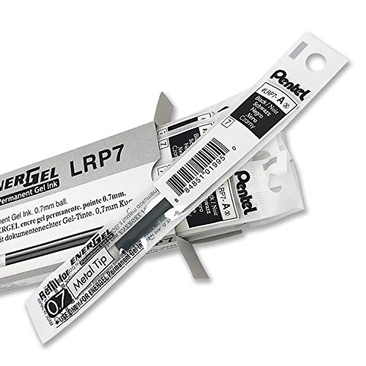 Pentel Refill Ink - For EnerGel PRO Permanent Gel Pen, (0.7mm) Medium Line, Black Ink - LRP7-A