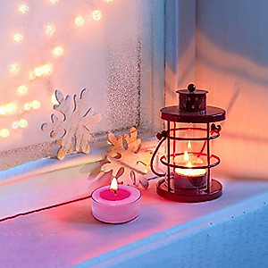 Soyyla Lilac Tealights Candles, 12 Pack Clear Cups Soy Candles Long Lasting Tea Lights for Weddings Birthday Festival Celebration Party Candle Gardens