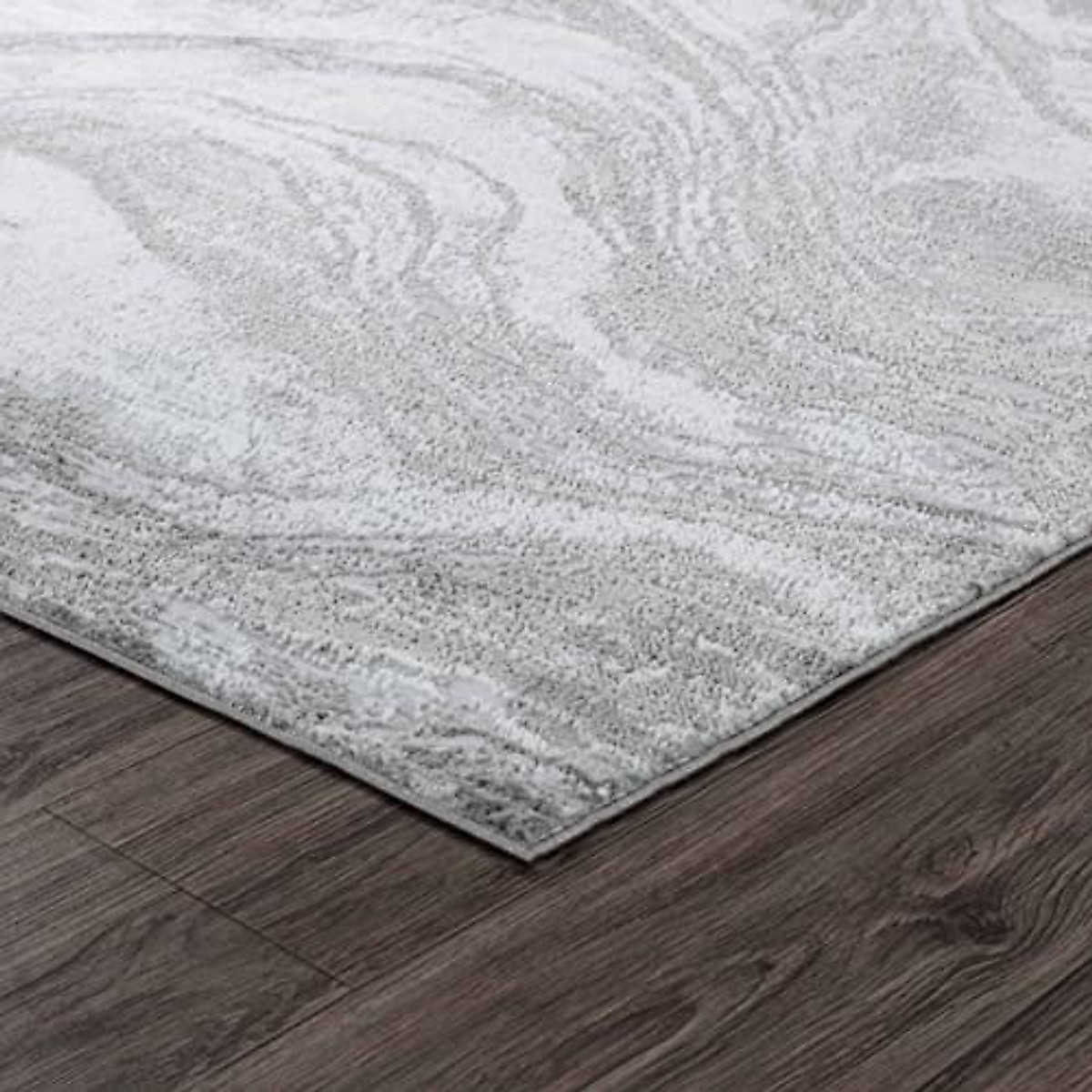 GLORY RUGS Abstract Area Rug Modern Contemporary Faded Soft for Living Room Dining Room Bedroom Home and Office (108Gray, 8x10)