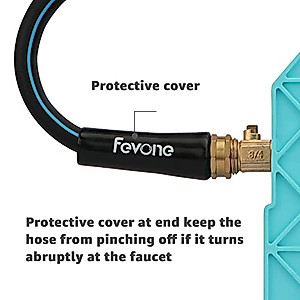 Fevone Garden Hose 100ft Heavy Duty Water Hose 5/8 Garden Hose Flexible Lightweight Garden Hoses 100 ft, 3/4 Solid Brass Fittings