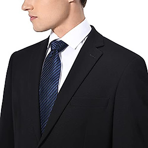 Men's Sport Coat Classic Fit 2 Button Stretch Blazer Suit Jacket Black