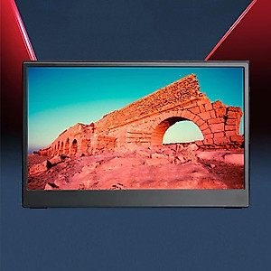 Portable Monitor, Full HD IPS Screen with Wide Viewing Angle, 13.3-inch Gaming Monitor, Stereo Dual Speakers, 60HZ, with Protective Case