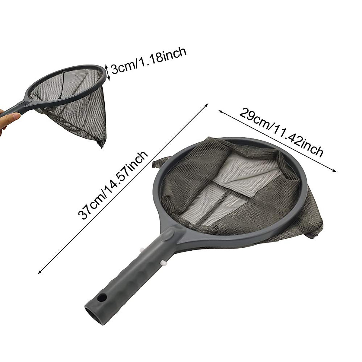 CALIDAKA Pool Skimmer Net Fine Mesh,Swimming Pool Cleaning Tools Leaf Fine Mesh Net Skimmer,Pool Hand Leaf Skimmer Net,Swimming Pool Cleaner Supplies,for Spa, Hot Tub