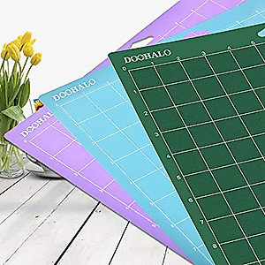 DOOHALO Cutting Mat for Cricut Maker and Cricut Explore Air2/One Smart Cutting Machine Expression 12 X 12 inch 3 Pack Replacement Variety Adhesive Vinyl Mats Lightgrip Standardgrip Stronggrip