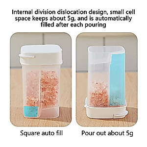 2PCS Plastic Salt and Pepper Shaker Set, 2 in 1 Seasoning Jars, Clear Salt and Pepper Containers with Lid, Spice Jar, Spice Dispenser To Go Set for Travel Camping Picnic Outdoors Kitchen Lunch Boxes