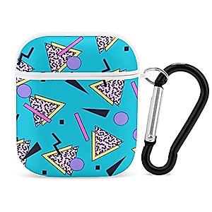 Japanese Vaporwave Case for Airpods Protective Cover for Apple Earphone with Keychain Cute Graphic Cases Designed for Air Pods 2&1