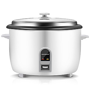 MOOSUM Commercial Rice Cooker, Large Capacity 30-Cup (UnCooked), 60-Cup (Cooked) with One Touch Operation and 12-Hour Keep Warm,Easy to Use and clean,1600W