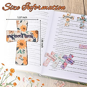 24Pcs Magnetic Bookmarks Floral Magnet Page Book Markers Bookmark Magnetic Page Clips Assorted Bookmark for Women Girls Students BookLovers Office Supplies