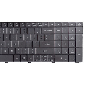 SUNMALL Keyboard Replacement Compatible with Gateway NE51B NE522 NE722 NV570P NE56 NE56R NE71B NE56R48u NE56R41u NE56R42u NE56R43u NE56R45u NE56R31U NE56R34U Series Laptop Black US Layout