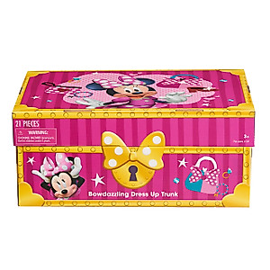 Disney Junior Minnie Mouse Bowdazzling Dress Up Trunk Set, Officially Licensed Kids Toys for Ages 3 Up by Just Play