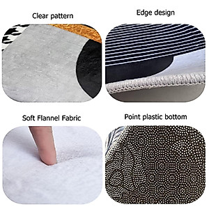 African Elephant Area Rug Opulent Gold Flowers Rugs for Living Room Bedroom Office Non-Slip Washable Indoor Floor Mat Doormat Throw Rugs Carpet 79 in x 39 in