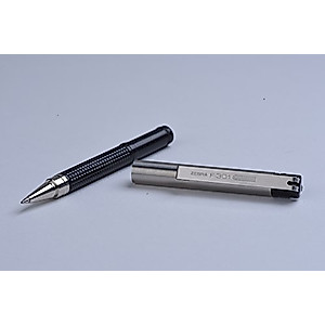 Zebra F-301 Compact Ballpoint Stainless Steel Retractable Pen, Fine Point, 0.7mm, Black Ink, 1-Count