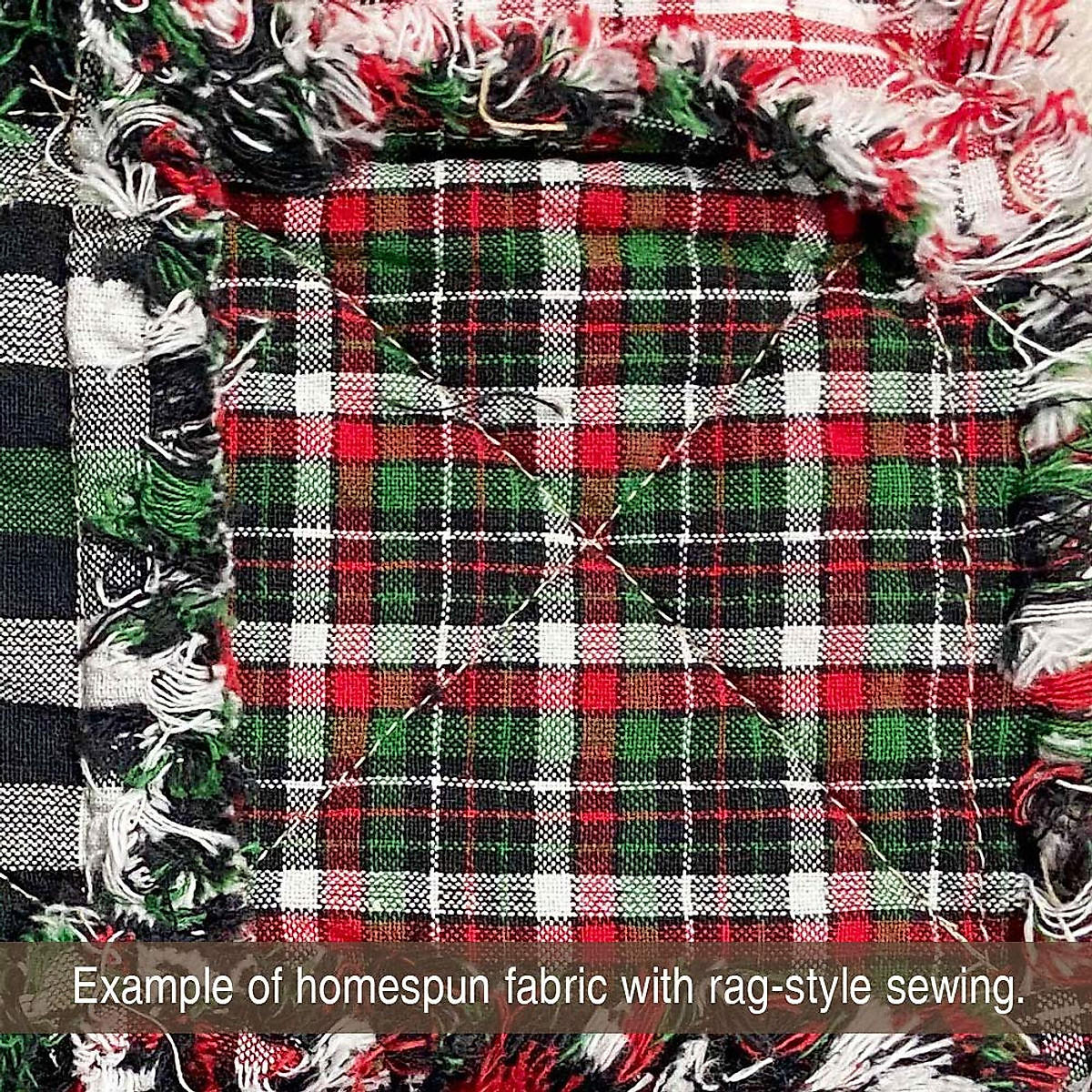Holiday Hearth 3 Tartan Plaid Christmas Cotton Homespun Fabric by JCS - Sold by The Yard