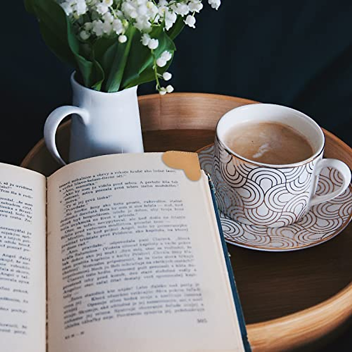 6 Pieces Heart Leather Bookmarks Cute Bookmarks Heart Page Corner Handmade Book Marks Leather Reading Accessories for Women and Book Lovers