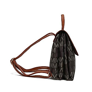 Mia K Collection Backpack Purse for Women & Teen Girls – PU Leather Top-Handle Ladies Fashion Travel Multi Pocket Beige