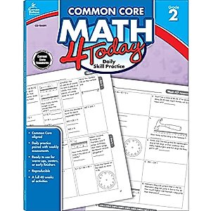 Carson Dellosa Common Core 4 Today Workbook, Math, Grade 2, 96 Pages (CDP104591)