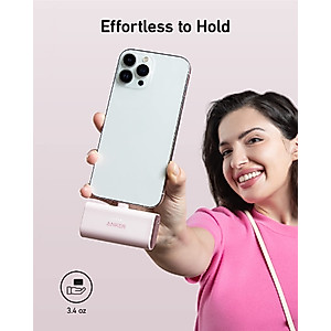 Anker Nano Power Bank with Built-in Lightning Connector, Portable Charger 5,000mAh MFi Certified 12W, Compatible with iPhone 14/14 Pro / 14 Plus / 14 Pro Max, iPhone 13 and 12 Series (Purple)