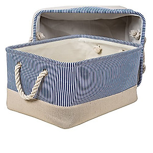 DAE Living Fabric Storage Bins (Set of 2) | Extra Stiff Canvas Fabric | Wire Framed | Fully Lined Interior | Perfect for Clothes, Toys, Shoes, Pet Supplies, Nurseries, Closet and Shelf Storage