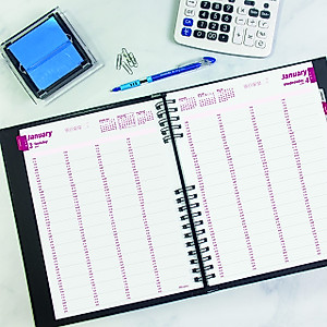 Brownline 2023 CoilPro Daily Professional Planner, Four-Person Appointment Book, 12 Months, January to December, Twin-Wire Binding, 11" x 8.5", Black (CB960C.BLK-23)