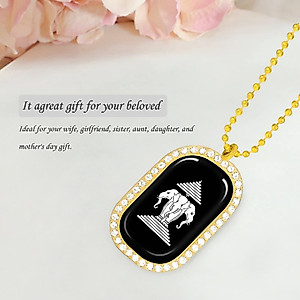 Nudquio Three Elephants Laos Diamond Pendant Necklace Fashion Jewelry For Women Men Girls golden-style