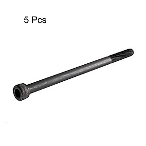uxcell M6 x 100mm Alloy Steel 12.9 Grade Hex Socket Head Cap Machine Screw Bolt 5PCS