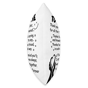 Teelaka Shop To My Bestie We are Best Friends Forever Throw Pillow, 18x18, Multicolor