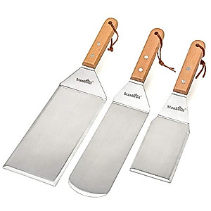 Stanbroil Griddle Accessories Spatula Tools for Blackstone and Camp Chef Griddle, Set of 3 Stainless Steel Griddle Tools for Blackstone and Camp Chef Flat Top BBQ Cooking Camping