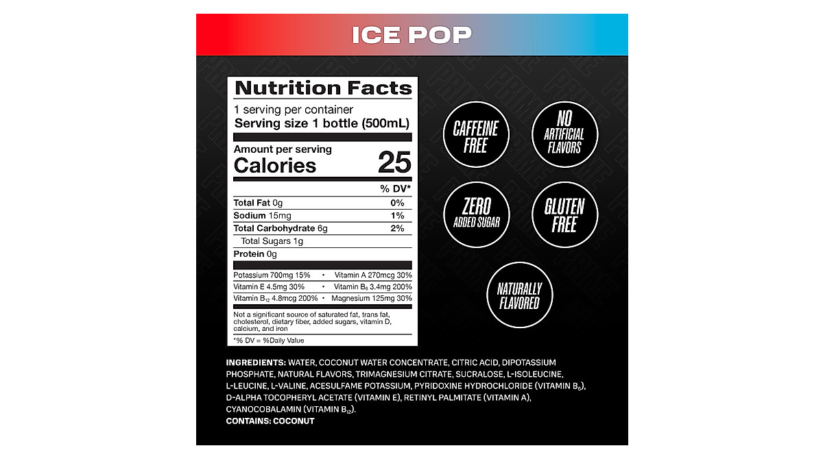PRIME Hydration Ice Pop - Refreshing Electrolyte Drink