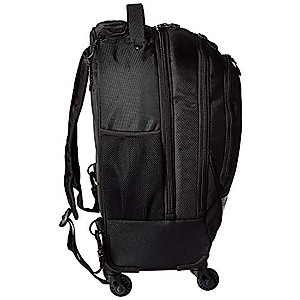 Kenneth Cole Reaction 17" Polyester Dual Compartment 4-Wheel Laptop Backpack, Black