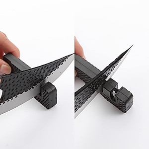 Venkidoo Viking Knife, Hand Forged Boning Knife with Leather Sheath & Package Box, Stainless Steel Meat Cleaver Outdoor Cooking Cutter Butcher Knife for Home Kitchen Outdoor BBQ Camping