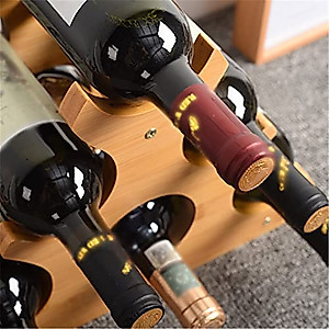 DOUBA Wooden Wine Rack Decoration Desktop Wine Bottle Storage Rack Wine Cellar Wine Rack Wooden Wine Rack