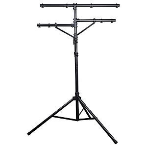 Sound Town DJ Lighting Stand-Adjustable Height, 10.3 ft Tall with Side Bars and Tripod Base (STLS-011)
