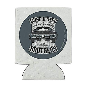 Supernatural Brother's Impala Can Cooler - Drink Sleeve Hugger Collapsible Insulator - Beverage Insulated Holder