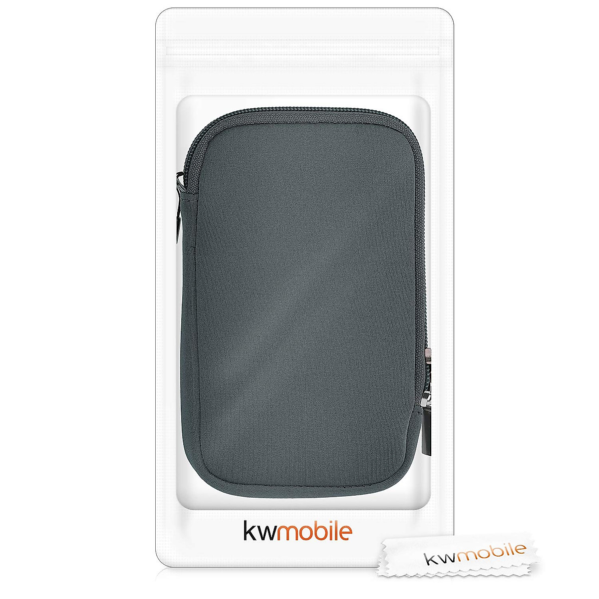 kwmobile Carrying Case Compatible with Nintendo 3DS XL - Neoprene Console Pouch with Zipper - Grey