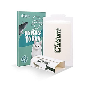 Garsum Sticky Mouse Trap, Peanut Butter Scent Glue Traps, Heavy Duty Pest Board Insect Spider Mice, Extra Strength Trampas para Ratones Indoor for Home, 10/20/40/80 Packs