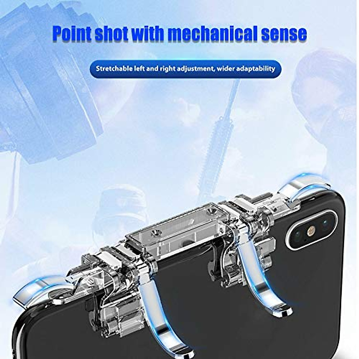 DragonPad 6 Finger Controller Trigger Game Fire Button Handle Gamepad for PUBG iOS Android As Shown