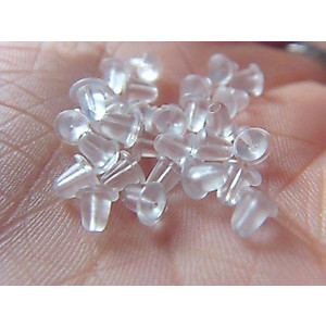 Elfstone 3mm Invisible Plastic Earrings Blank Pins Stud Tiny Head Findings DIY Supplies (200 pieces/100 Pairs)
