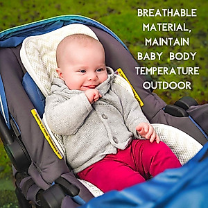 YLLWBOX Newborn Infant car seat Head Support| Baby Insert Cushion Stroller | 3D Breathable Baby car Accessories