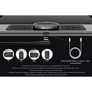XP-PEN Deco Pro Medium Graphics Drawing Tablet with XP-PEN PA1 Battery-Free Stylus