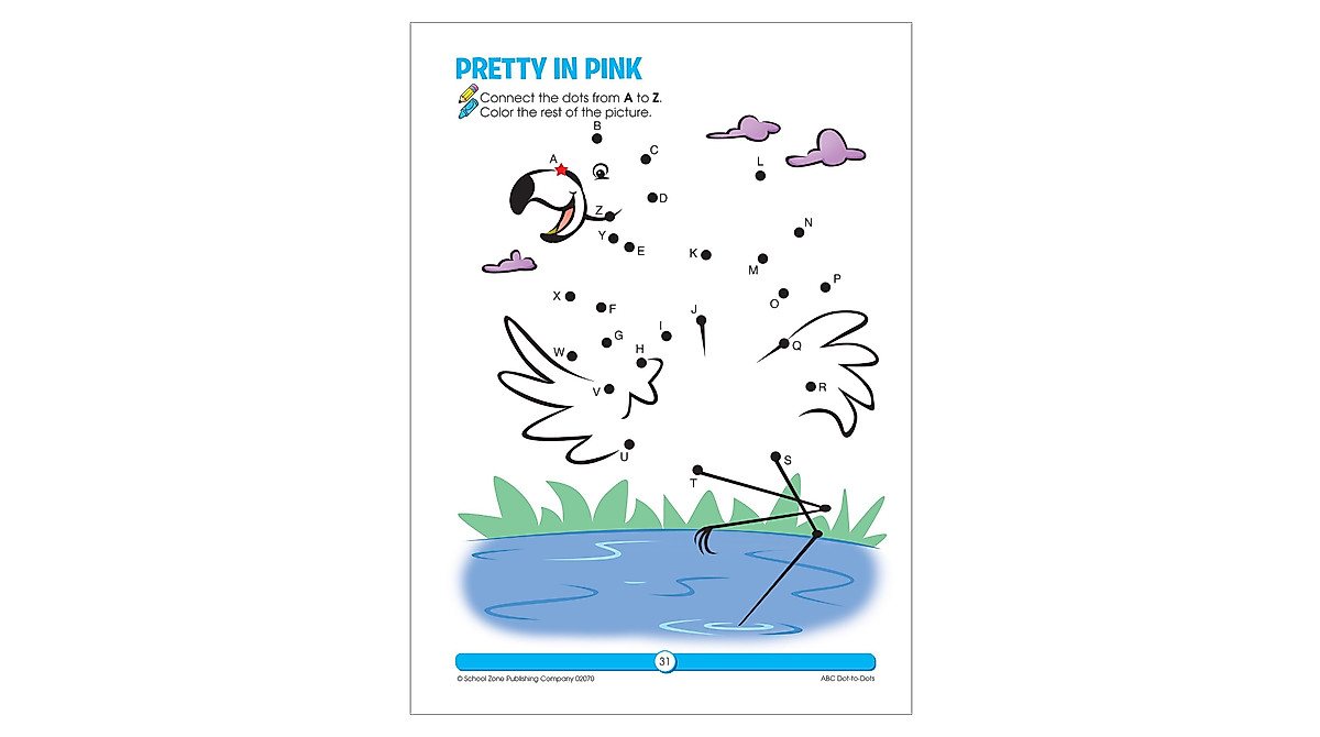 School Zone ABC Dot-to-Dots Fun Workbook for Ages 3-5