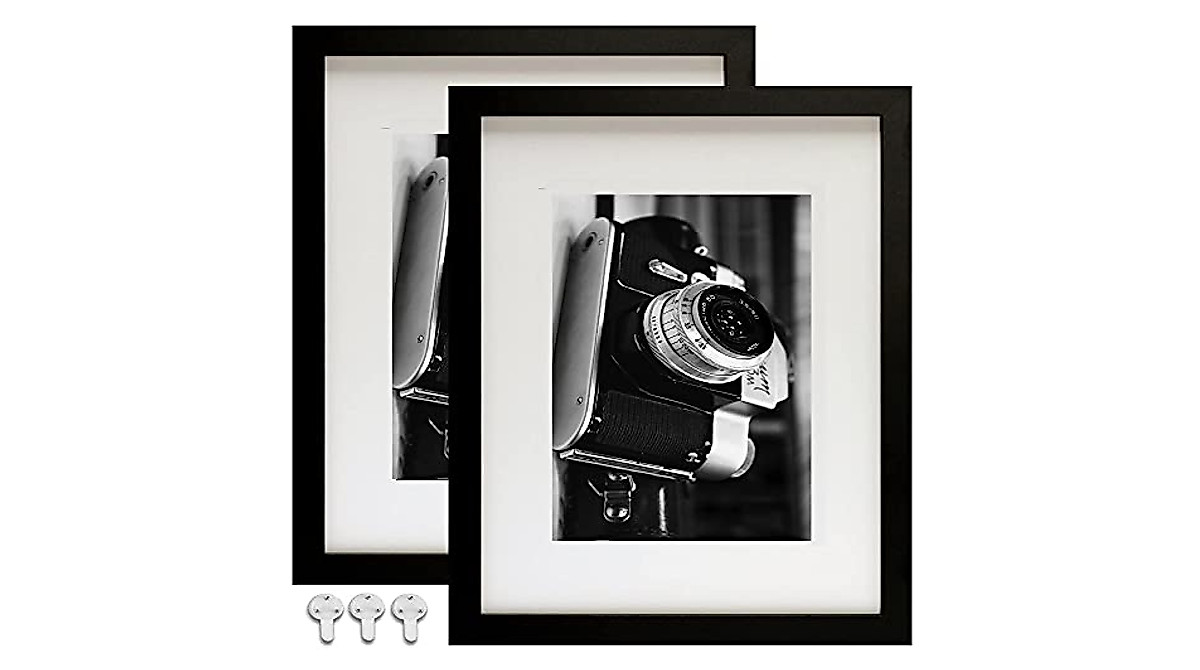 LUOFU 10x12 Picture Frames Set of 2,Black Picture Frame 10x12,Display ...