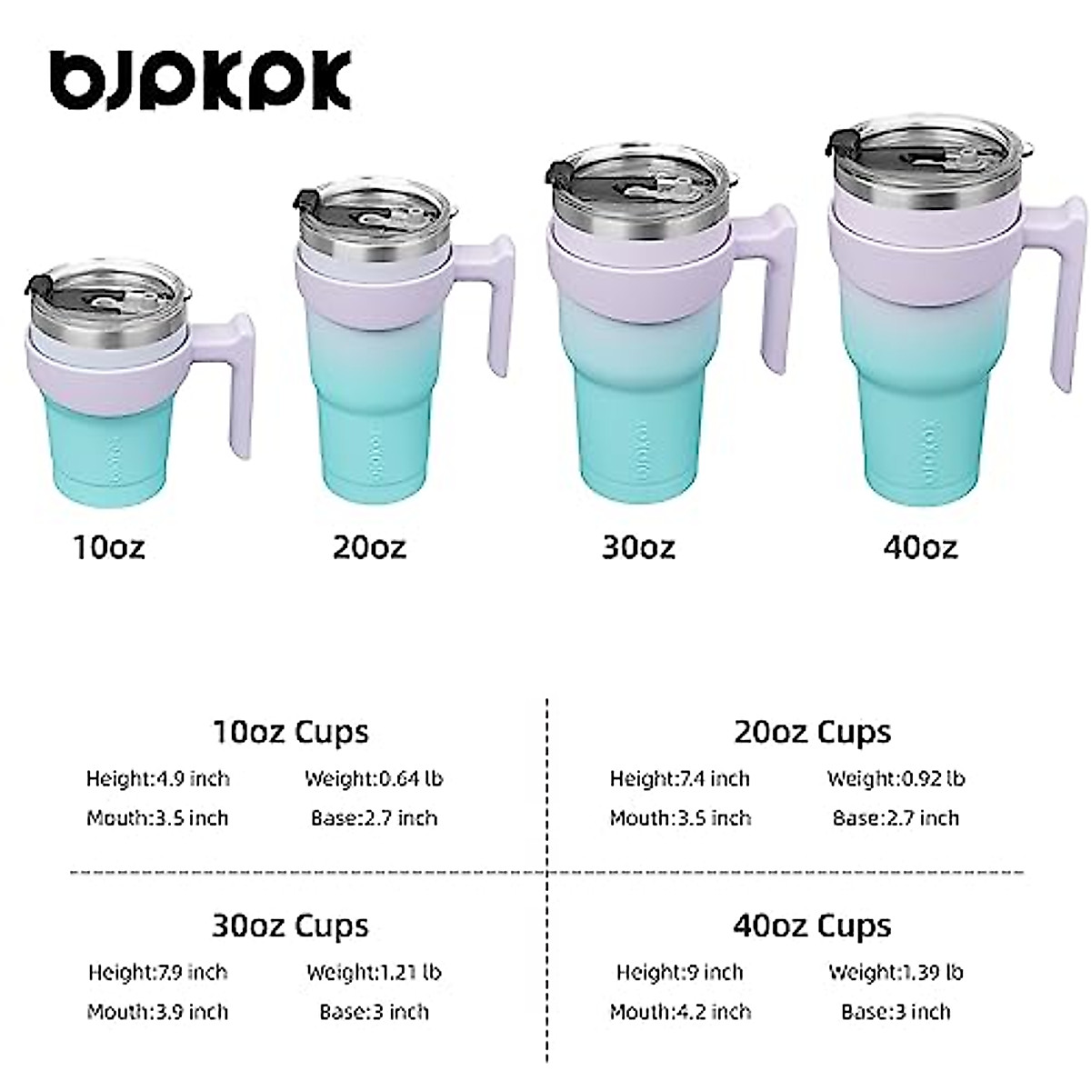 BJPKPK 30 oz Tumbler With Handle Stainless Steel Insulated Tumblers With Lid And Straw For Women,Oasis