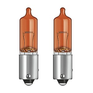 Vosla 2-Pack HY21W Amber Halogen Bulbs, 12 V, 21 W, BAW9s Base, T-2.75 shape, 38193, Made In Germany