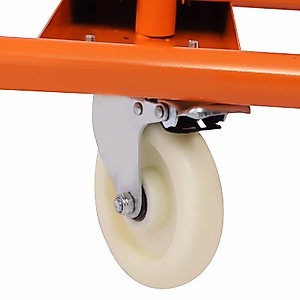 1600lb Drywall Cart Dolly, Commercial Industrial Red Heavy Duty Handling Sheetrock Sheet Panel Service Cart